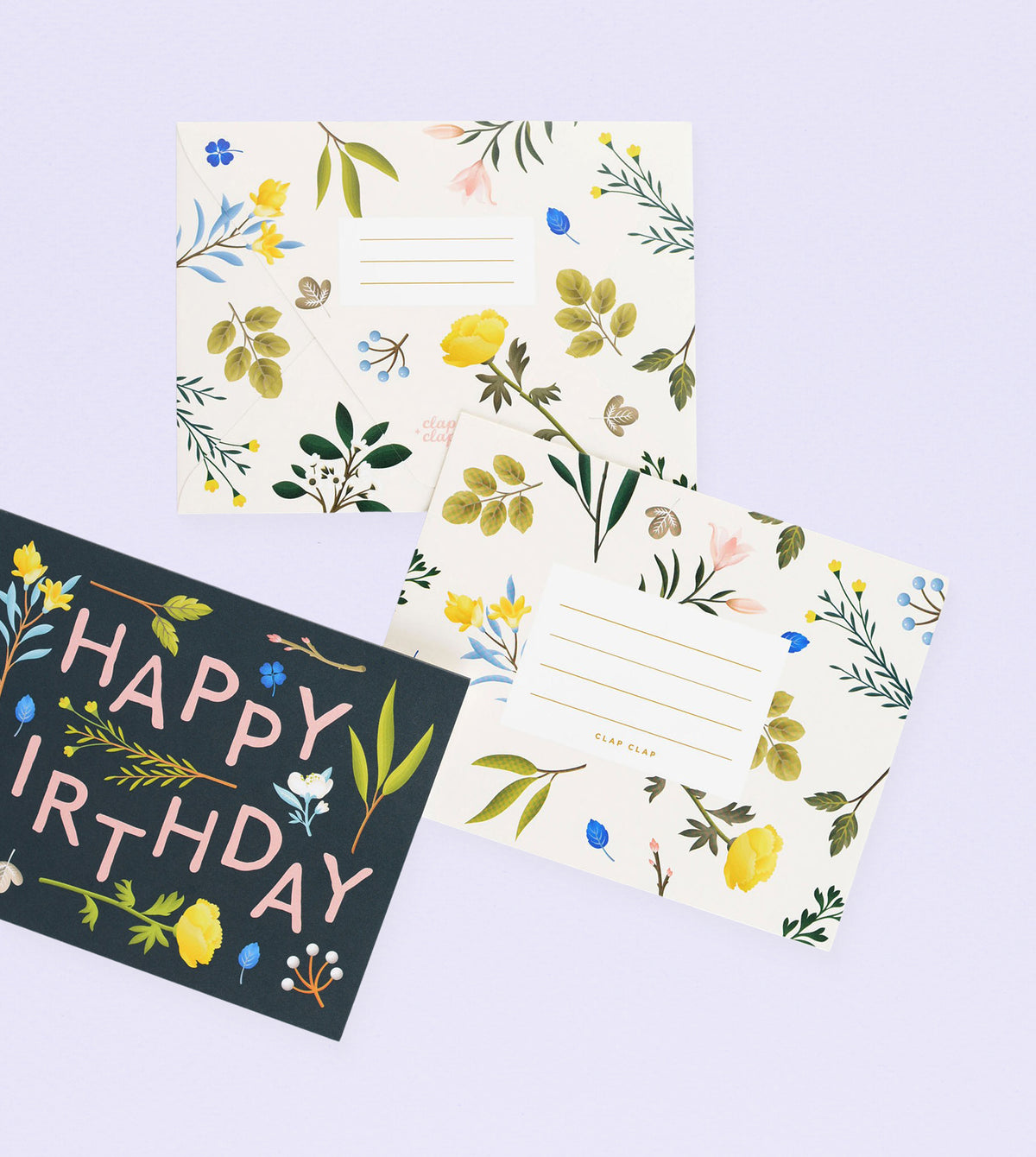 Clap Clap Plant Variety Birthday Card Navy