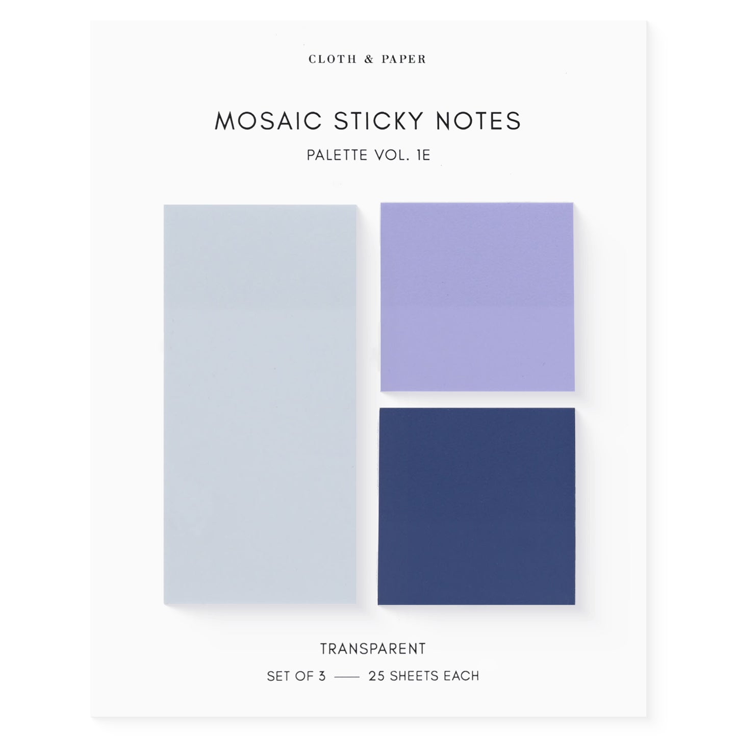 Cloth & Paper Mosaic Sticky Notes Palette Vol. 1E Aspen Ube Apollo ...