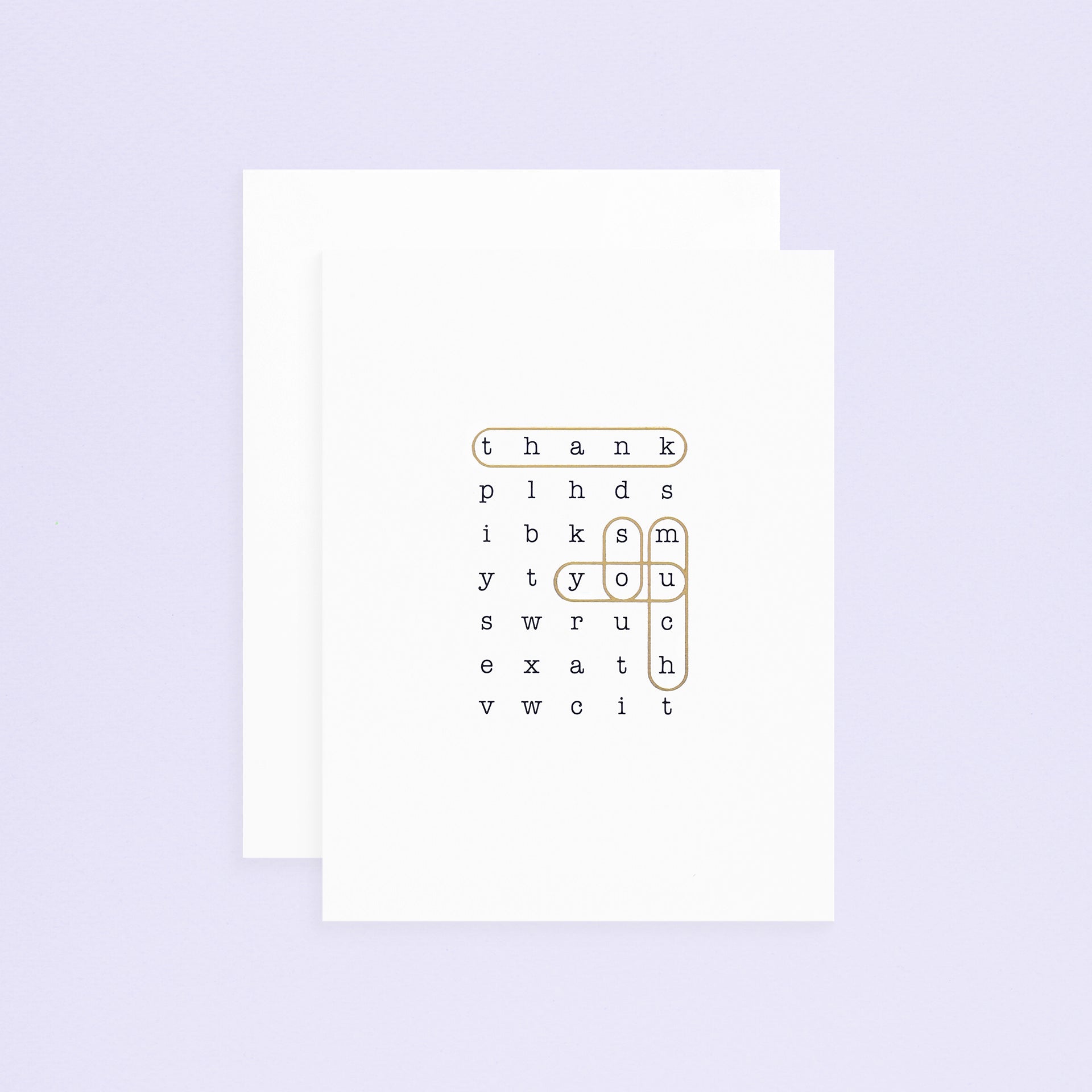 Fine Moments Word Search Thank You Card