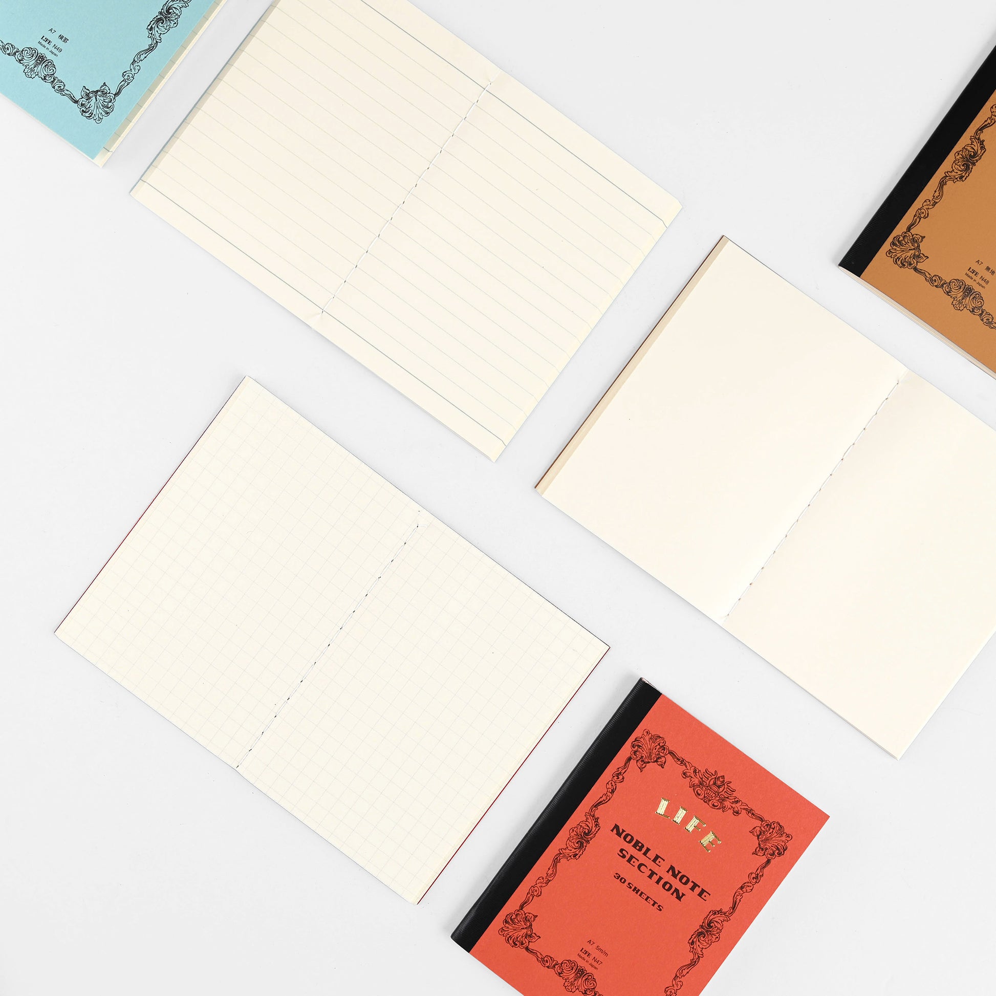 LIFE Stationery Noble Note Mini Notebook | Plain, Ruled or Section (Grid)