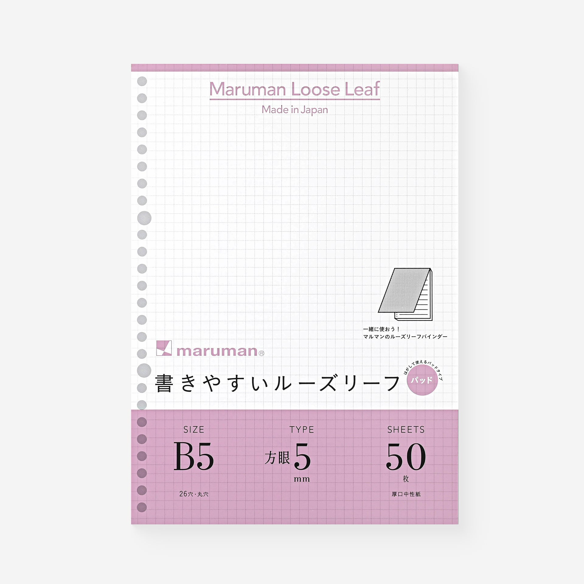 Loose Leaf "Easy To Write" Notepad B5 | Graph Or Ruled