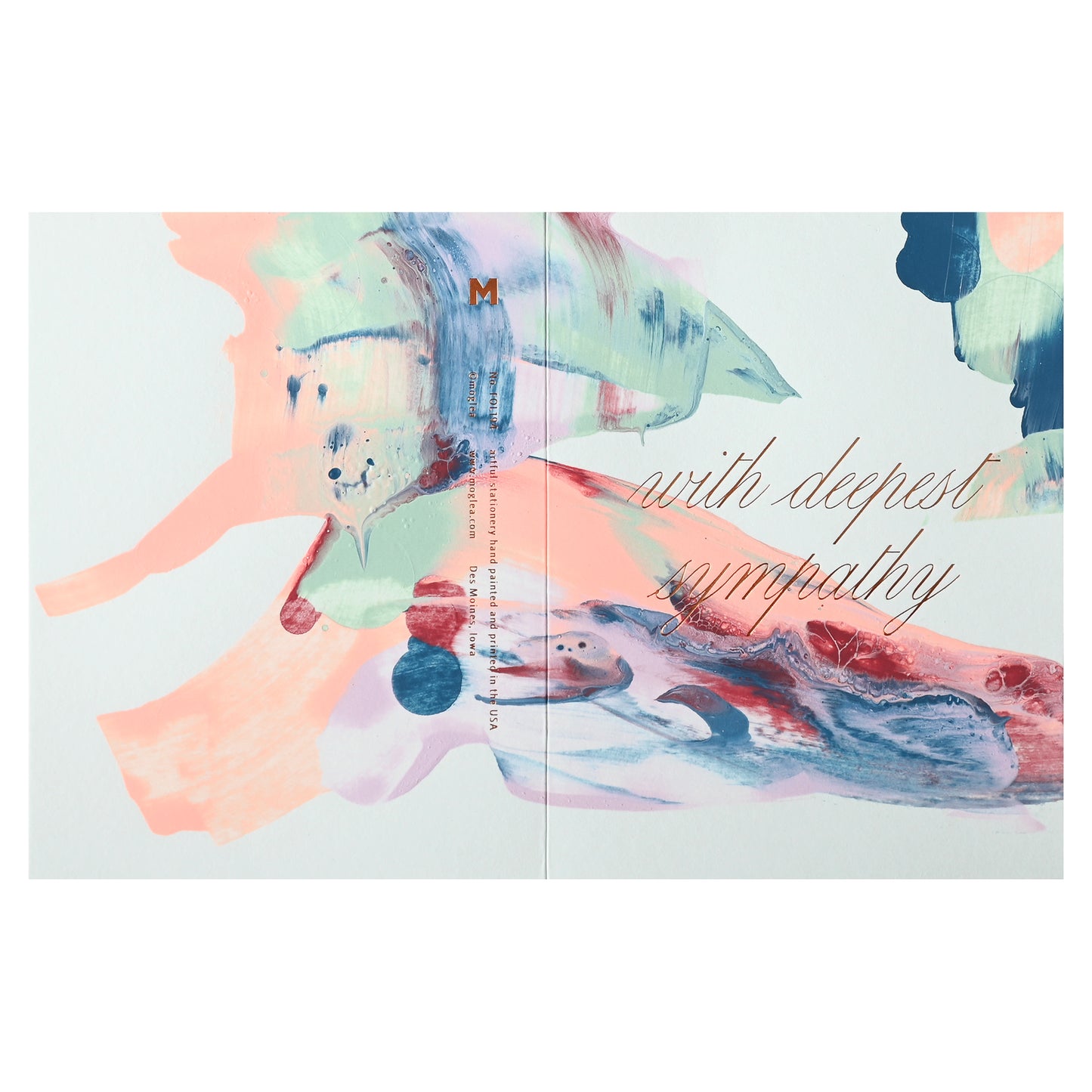 Moglea Sympathy Swirl Hand-Painted Card