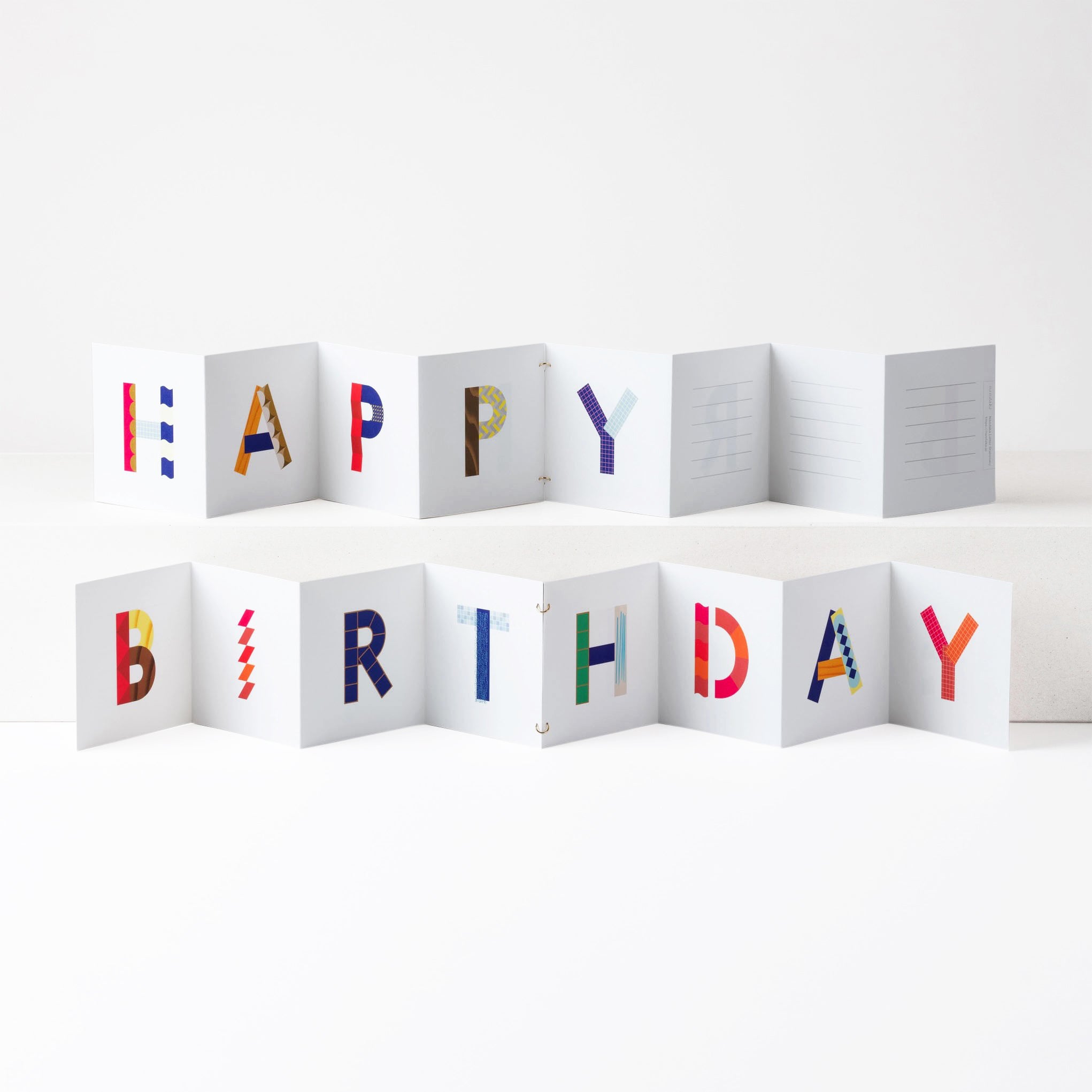 Nandaka Happy Birthday Moji Accordion Greeting Card