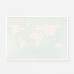 Desk Notepad World Map A4