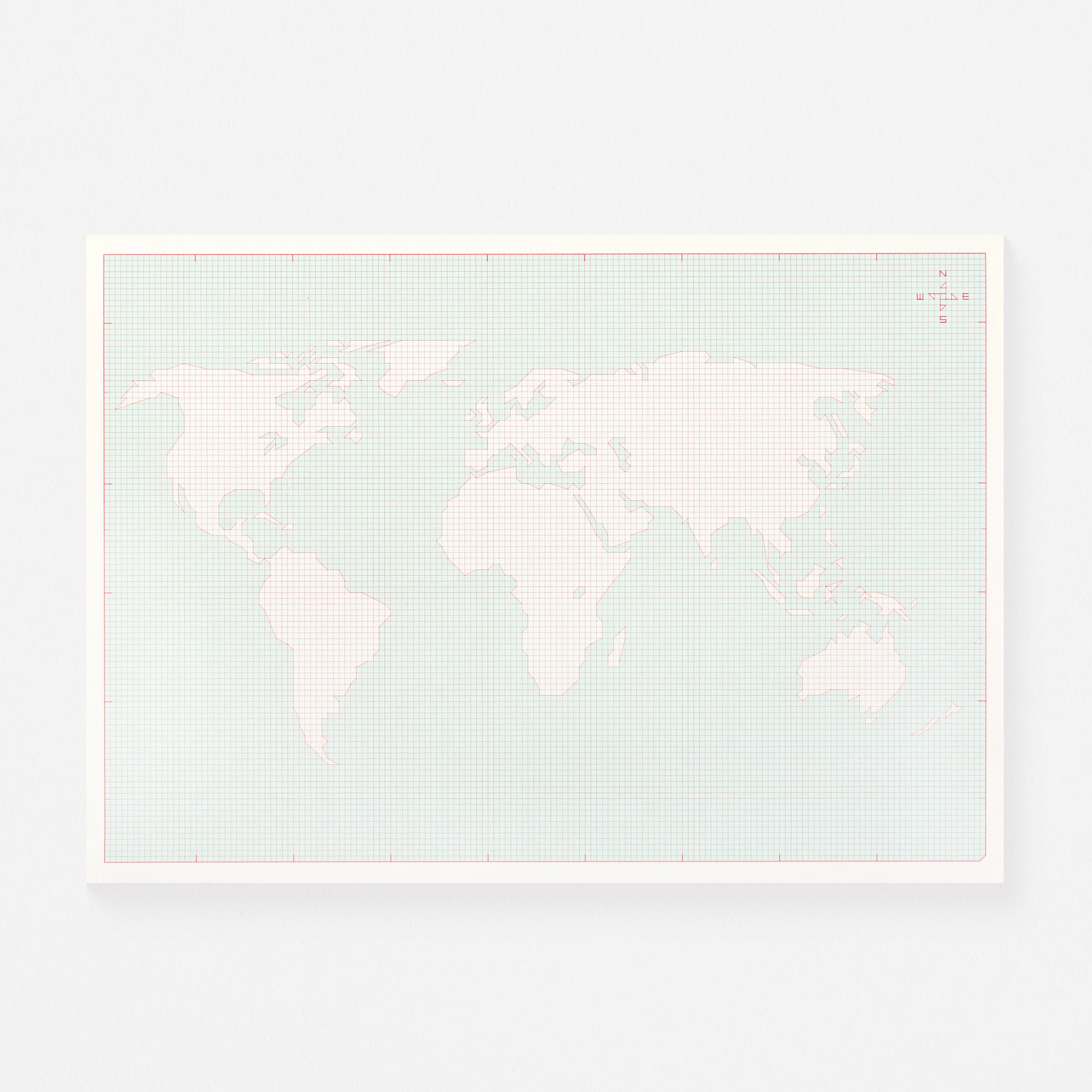 Desk Notepad World Map A4