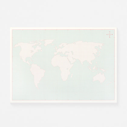 Desk Notepad World Map A4