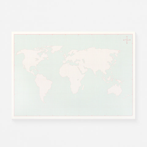 Desk Notepad World Map A4