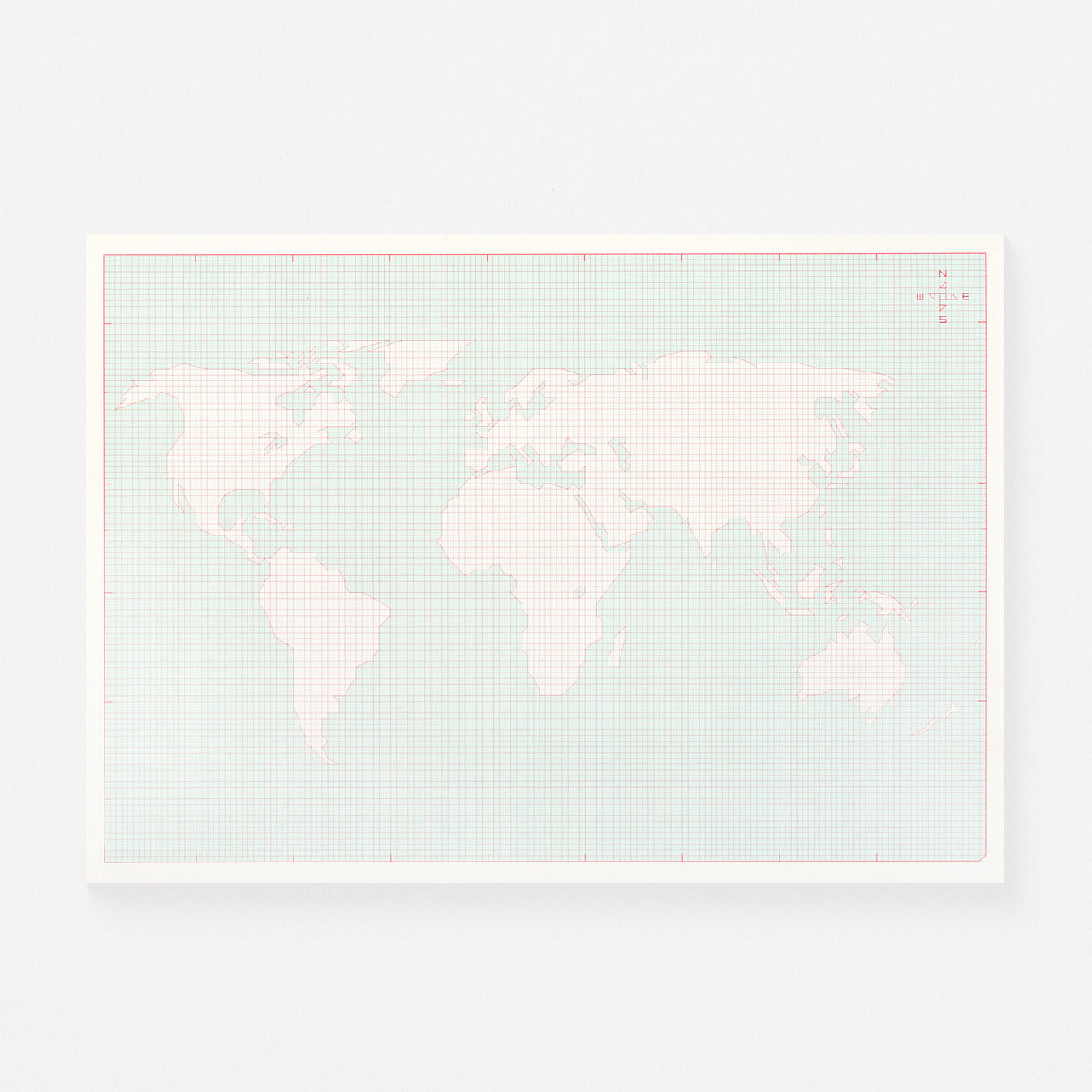 Desk Notepad World Map A4 – GREER Chicago