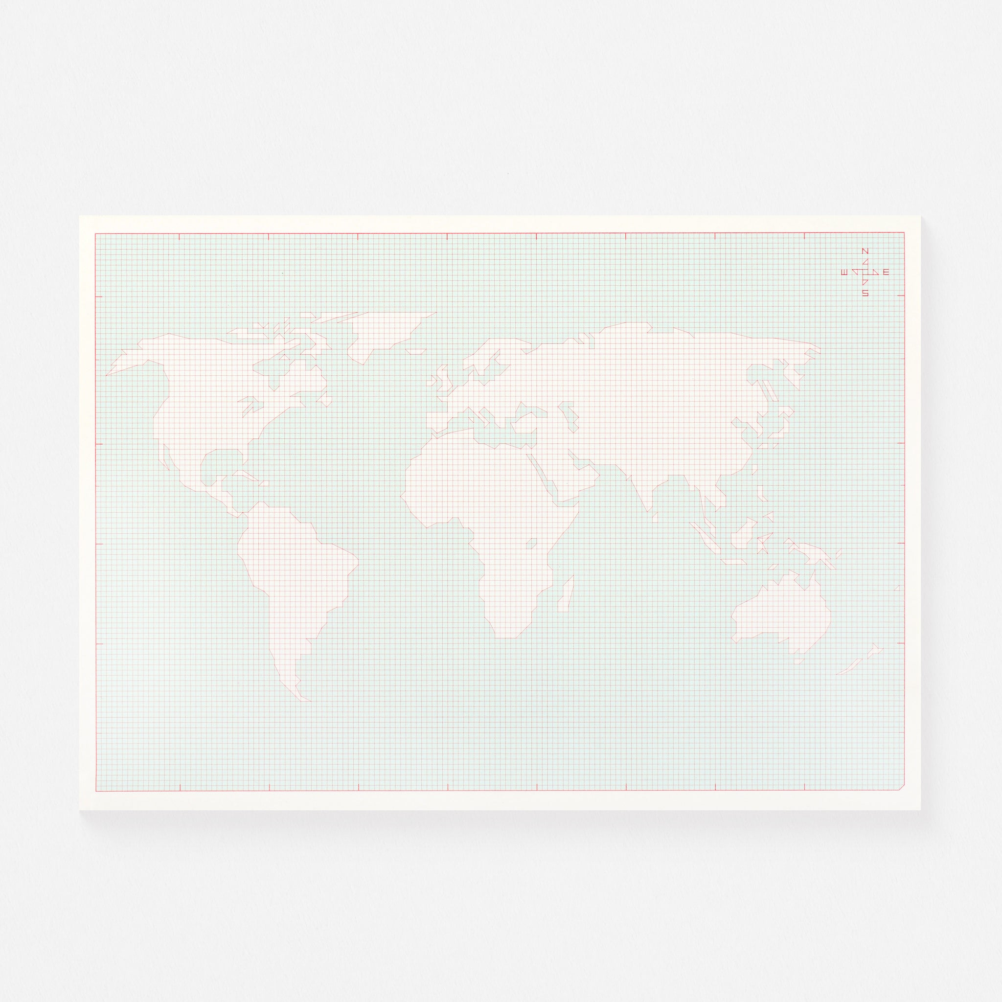 Desk Notepad World Map A4