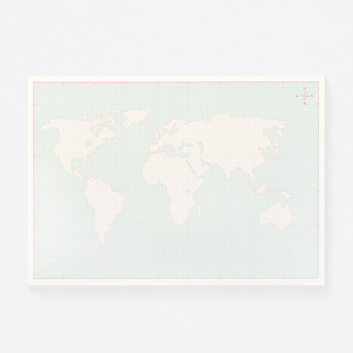 Desk Notepad World Map A4 – GREER Chicago