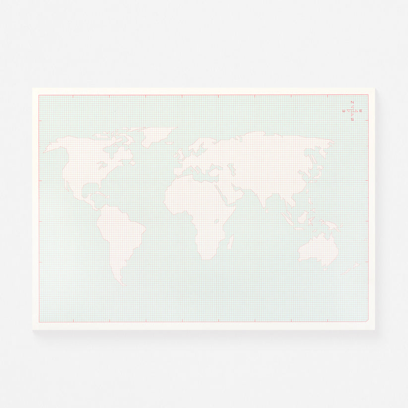 Desk Notepad World Map A4 – GREER Chicago