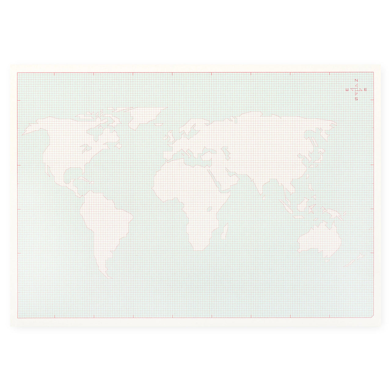 Desk Notepad World Map A4