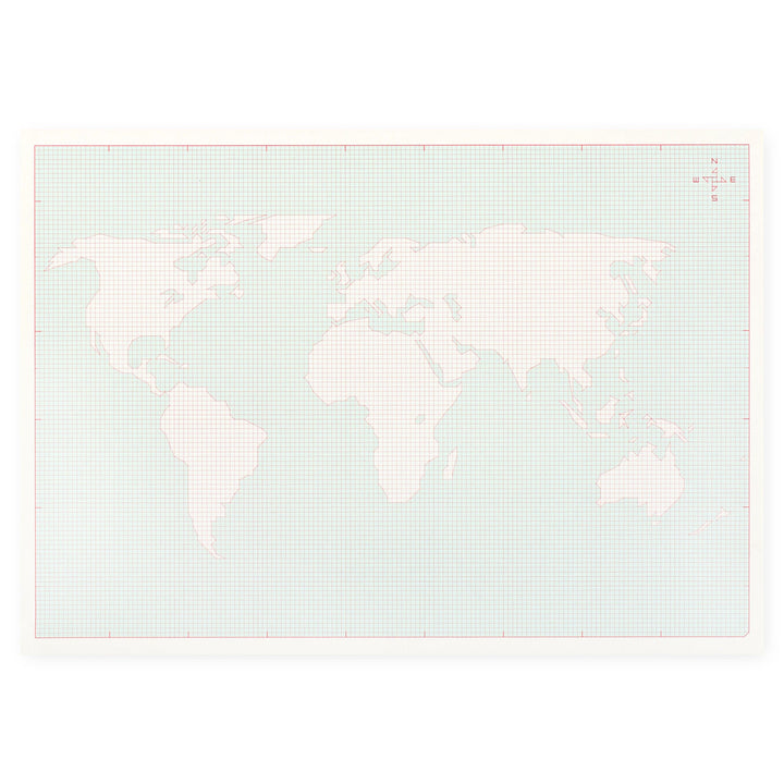 Desk Notepad World Map A4