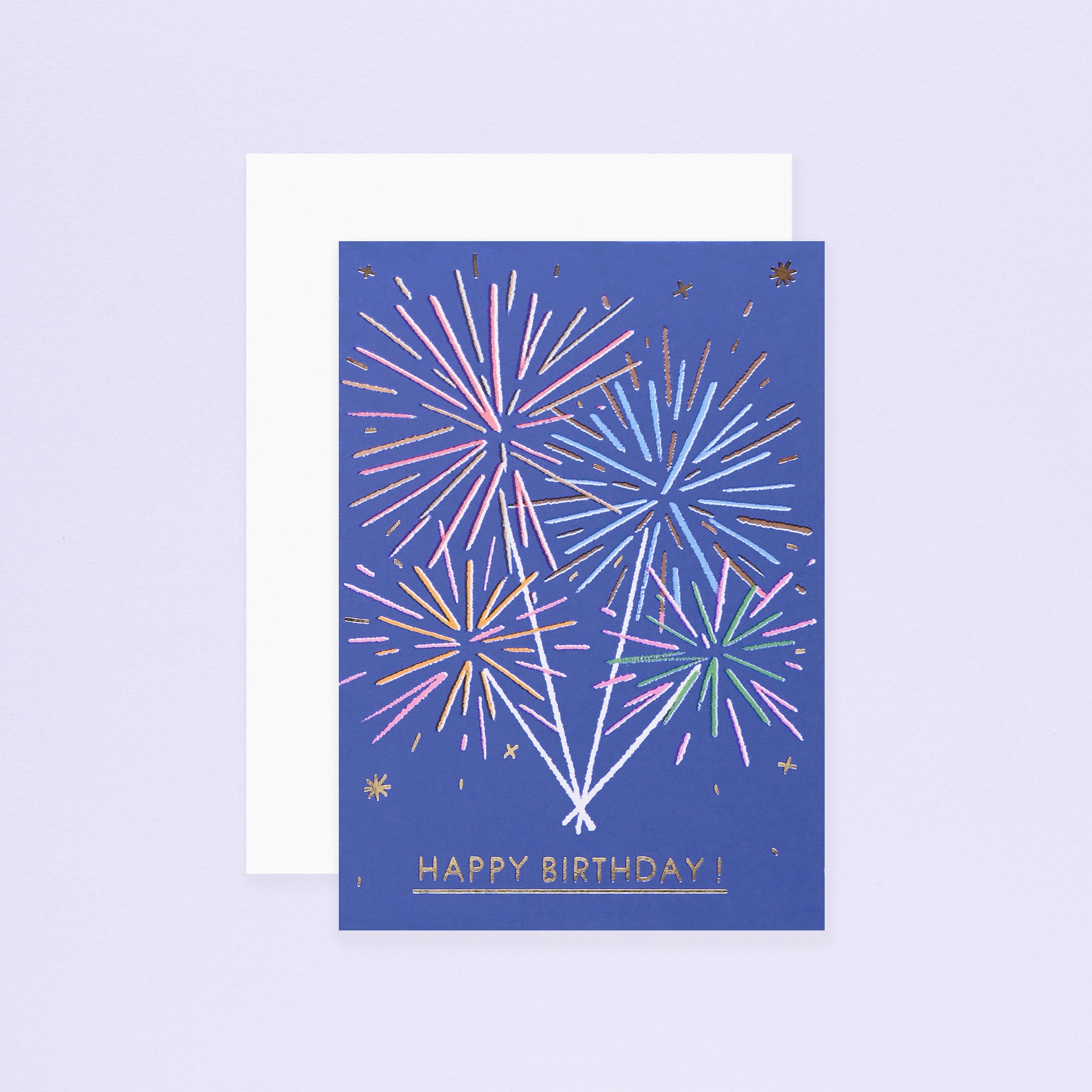 Wrap Birthday Fireworks Greeting Card