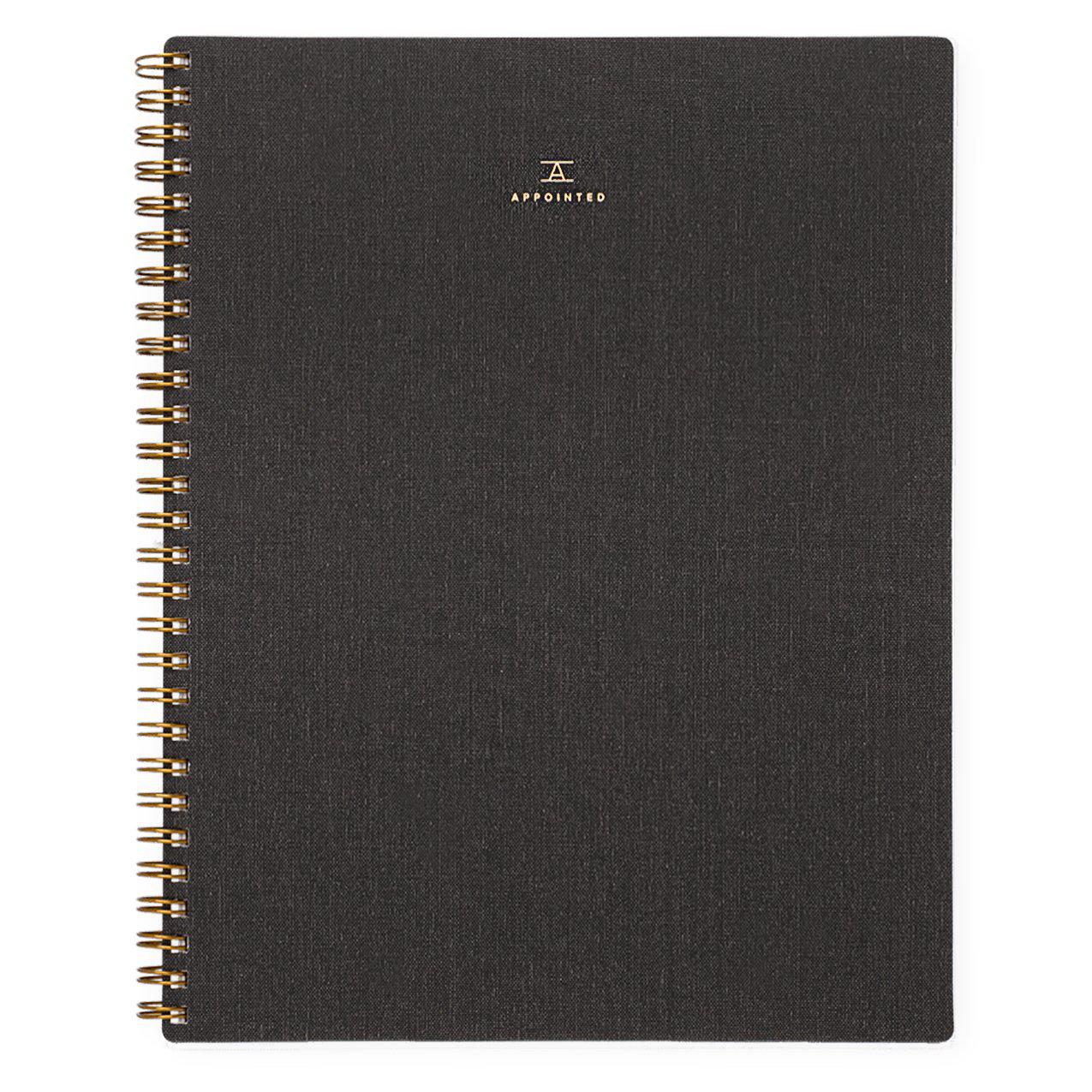 Appointed Charcoal Grey Notebook | Lined or Grid – GREER Chicago