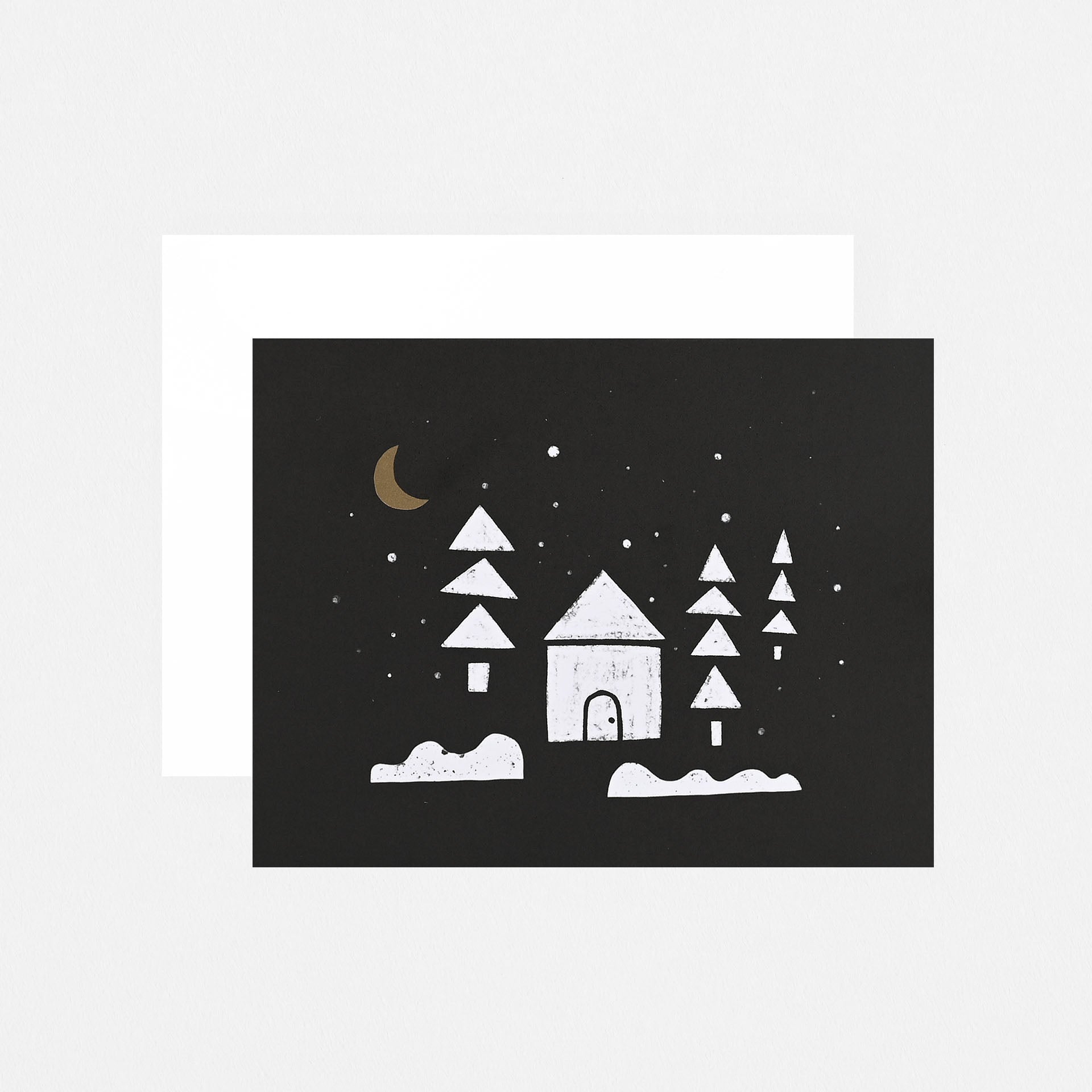 Emily Rae Carlson Snowy Cabin Greeting Card