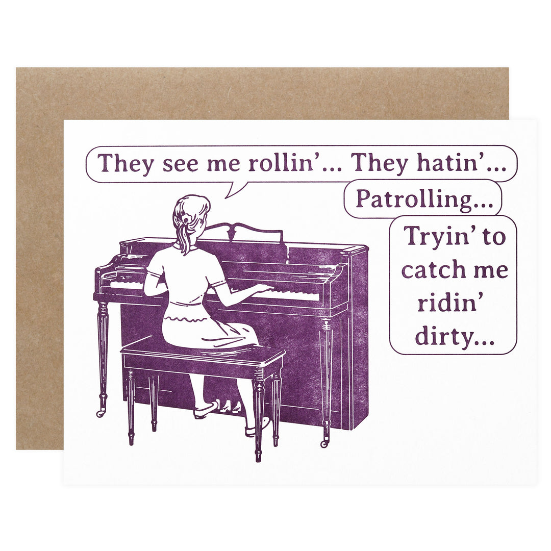 Ridin' Dirty Greeting Card