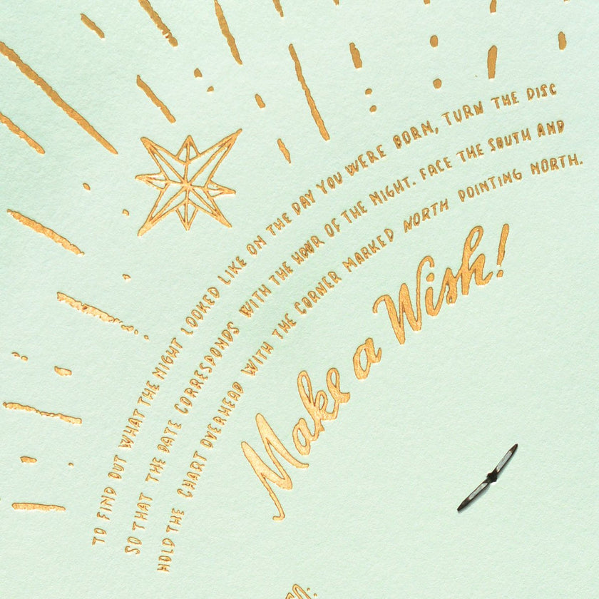 Ladyfingers Letterpress Handmade Birthday Planisphere Greeting Card ...