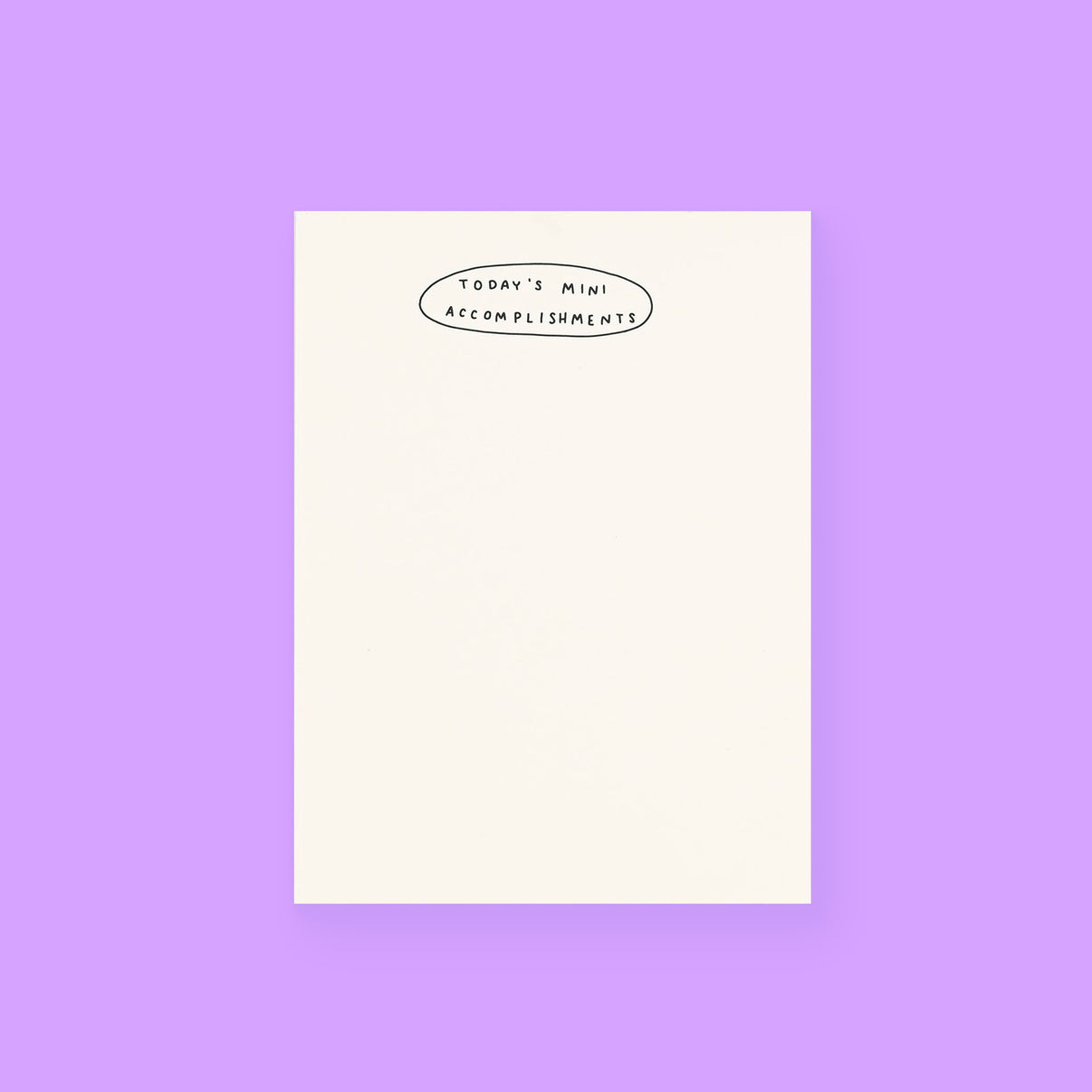 M. C. Pressure Today's Mini Accomplishments Notepad