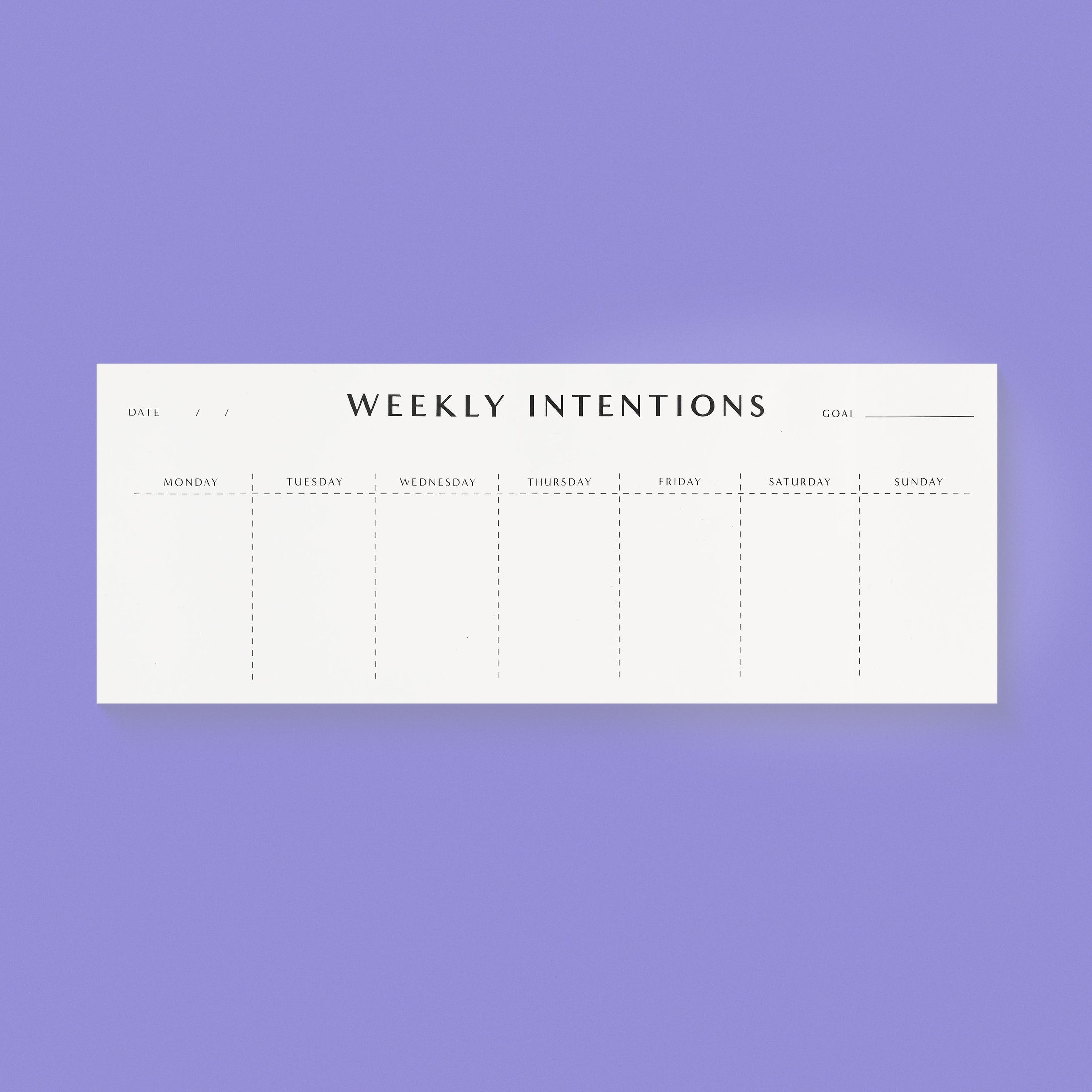 M.C. Pressure Weekly Intentions Notepad