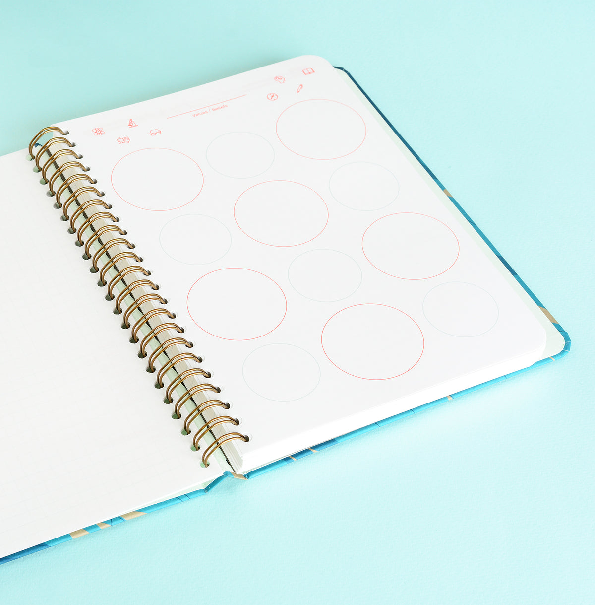 Mossery Wirebound Notebook Night Wolf Ruled