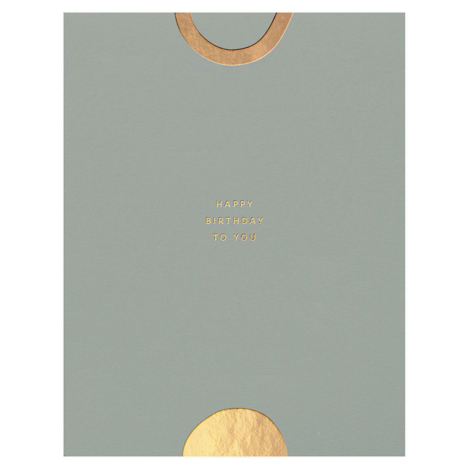Ramona & Ruth Happy Birthday Gold Shapes Card
