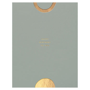 Ramona & Ruth Happy Birthday Gold Shapes Card