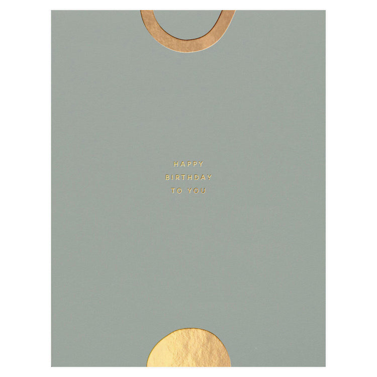 Ramona & Ruth Happy Birthday Gold Shapes Card